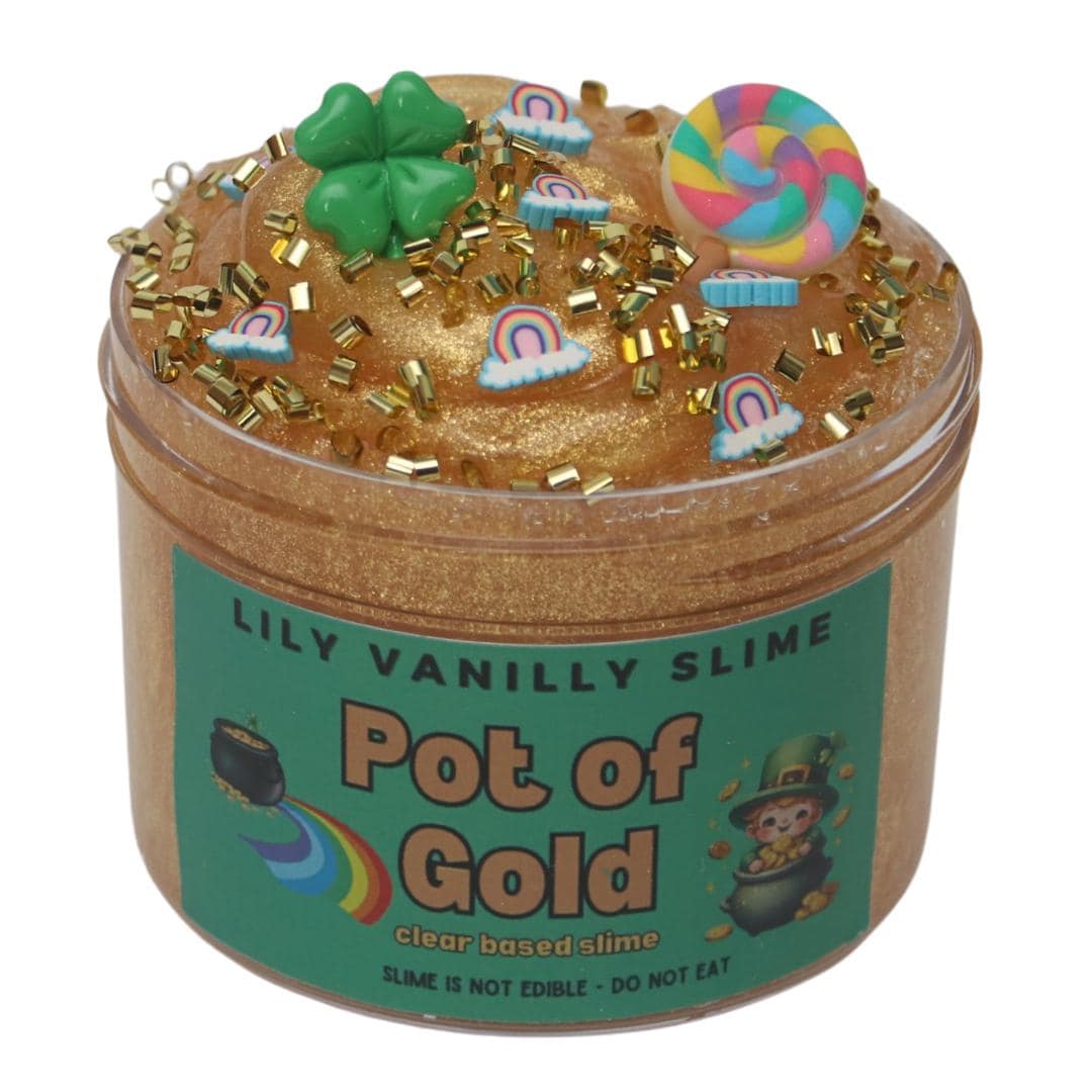 Gold Clear Slime, Unscented, St. Patrick's Day, Sensory Bin - Etsy