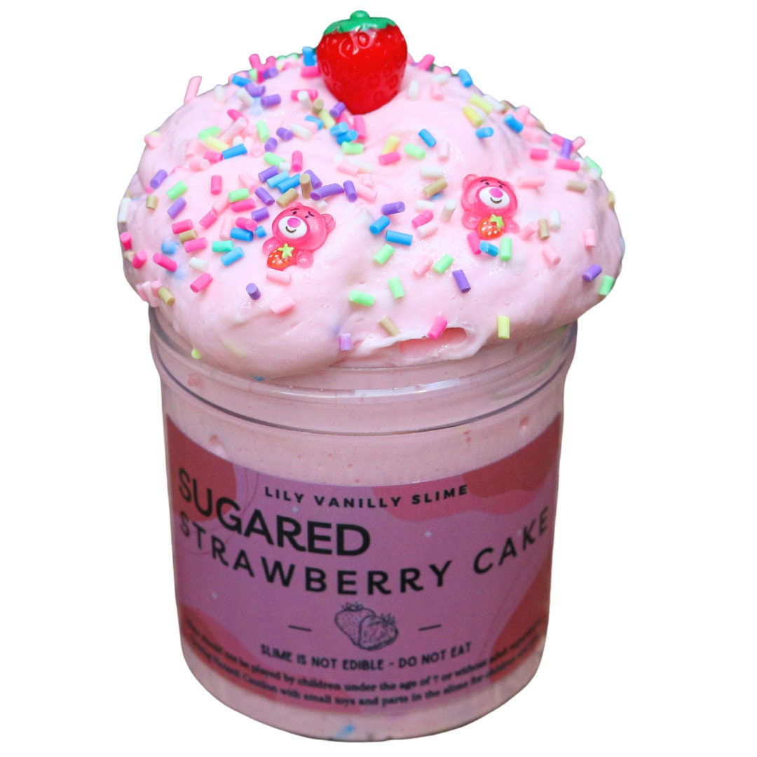 Strawberry Glossy Thick Slime, Slime Shop, Slime Gift, Scented Slime ...