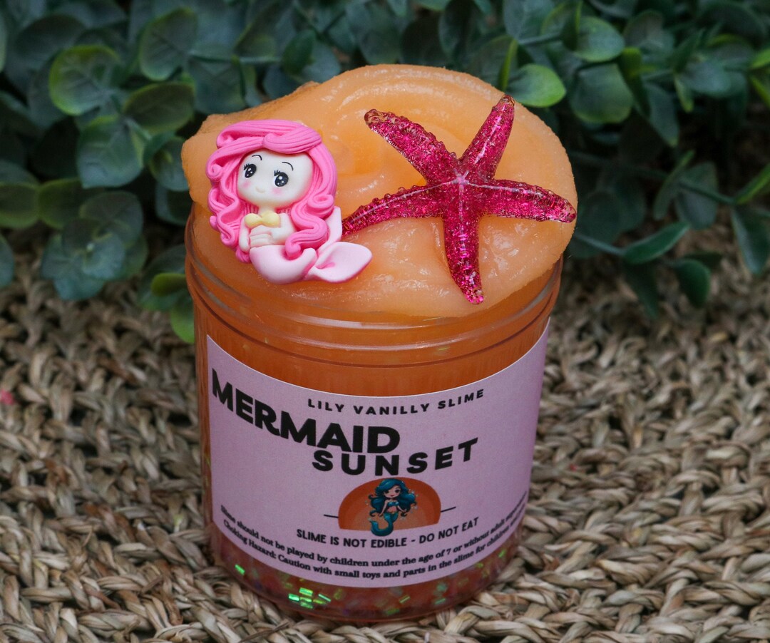 Jelly Slime, Mermaid Sunset, Clear Slime, Gifts, Scented Slime, Slime ...