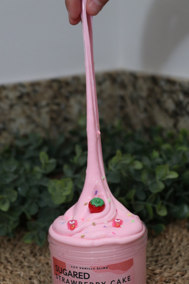 Strawberry Glossy Thick Slime Slime Shop Slime Gift Scented - Etsy