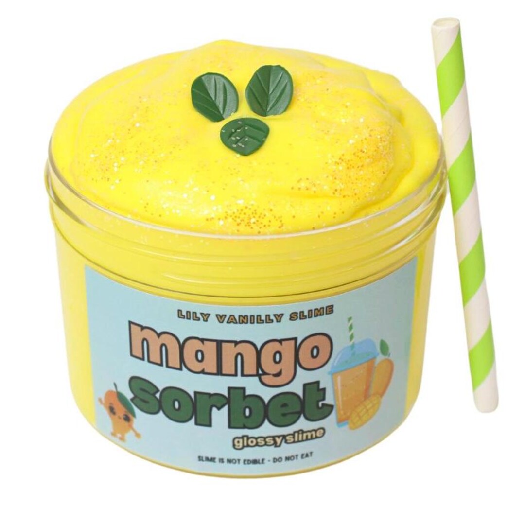 Mango Sorbet Glossy Slime, Slime Shop, Slime Gift, Scented Slime ...