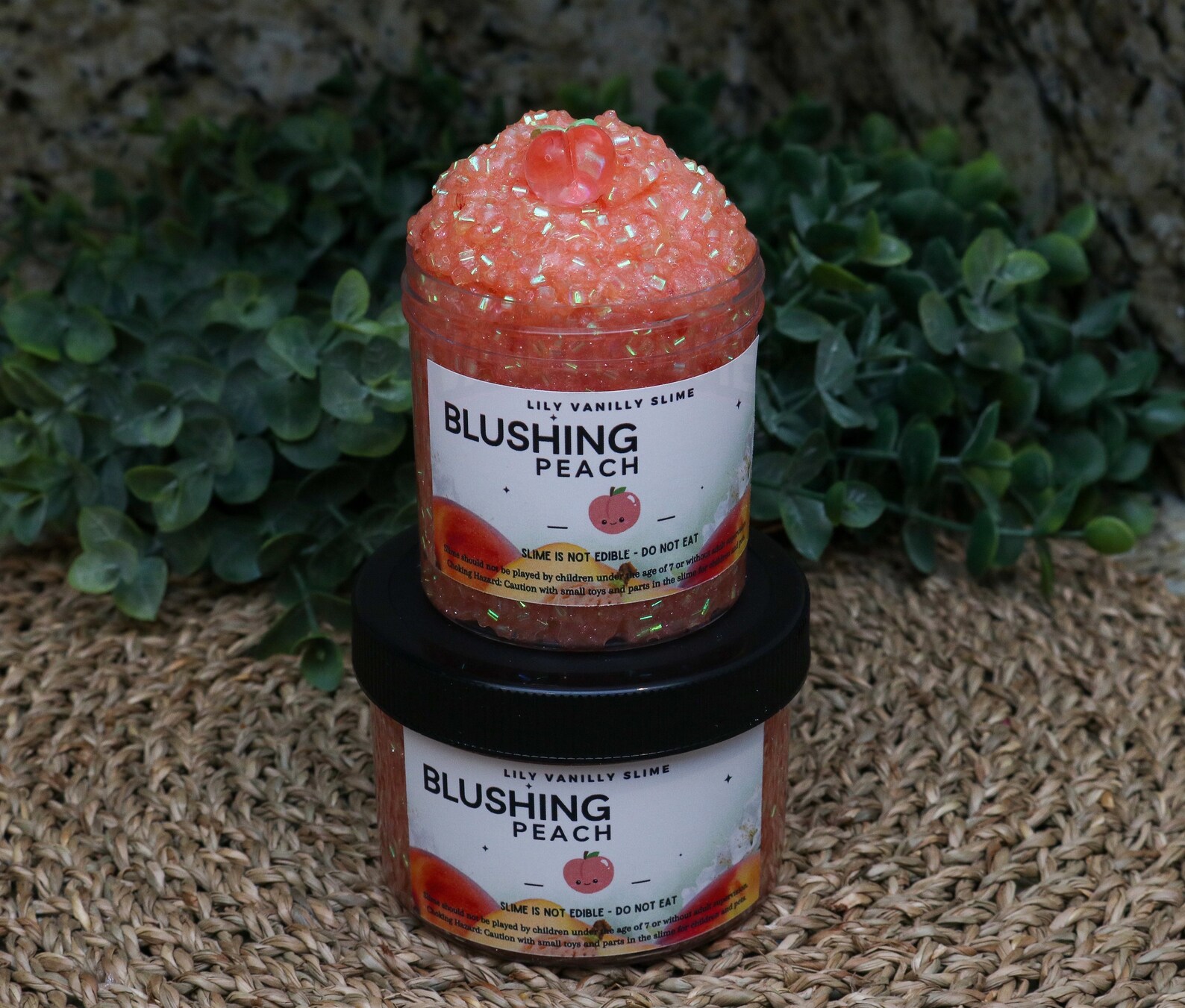 Peach Bingsu Crunchy Slime Peaches Slime Gifts Scented - Etsy