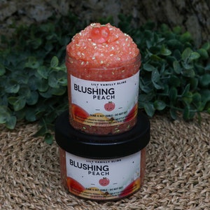 Peach Bingsu Crunchy Slime, Peaches, Slime Gifts, Scented Slime, Slime ...