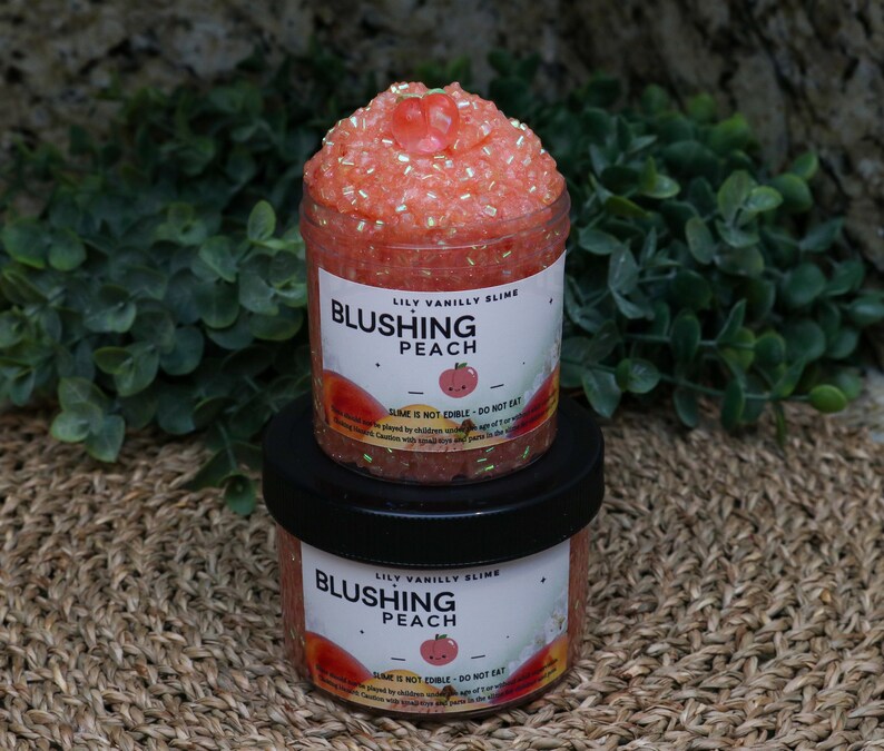Peach Bingsu Crunchy Slime Peaches Slime Gifts Scented - Etsy