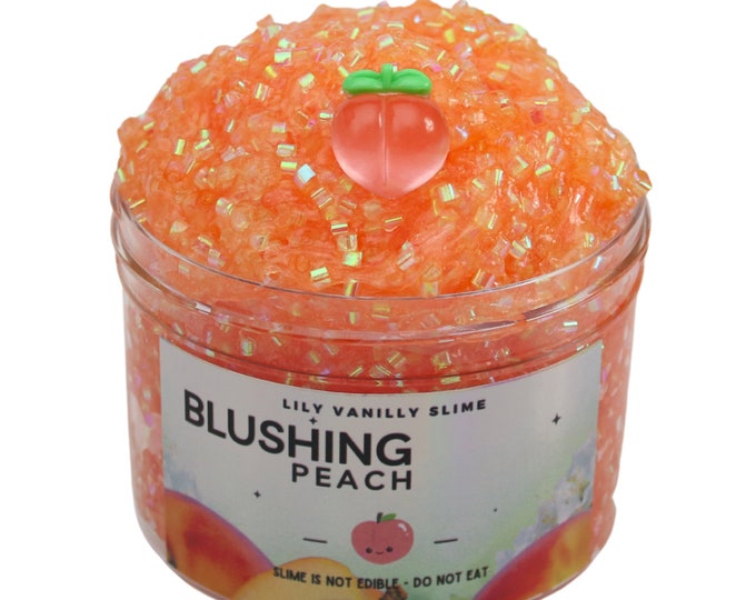 Peach Bingsu Crunchy Slime, Peaches, Slime Gifts, Scented Slime, Slime ...