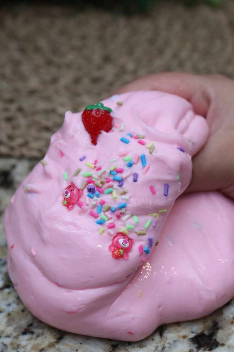 Strawberry Glossy Thick Slime Slime Shop Slime Gift Scented - Etsy