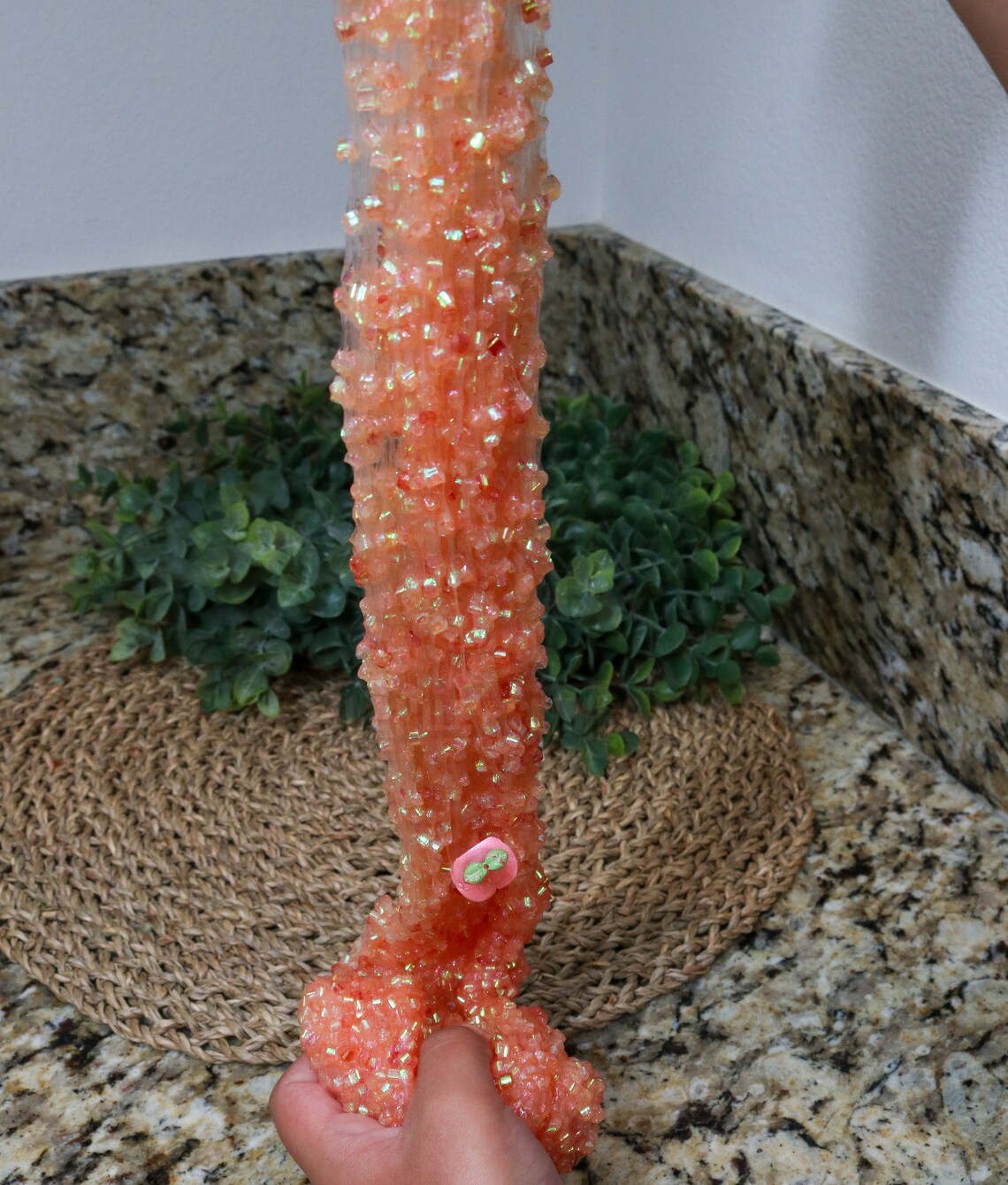 Peach Bingsu Crunchy Slime Peaches Slime Gifts Scented - Etsy