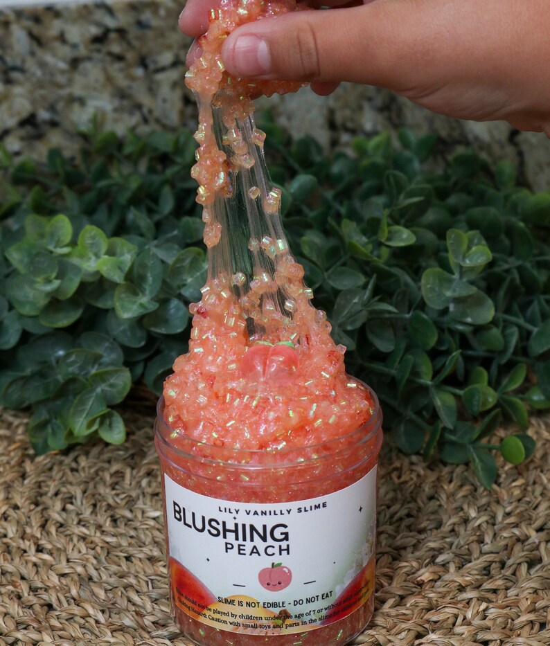 Peach Bingsu Crunchy Slime Peaches Slime Gifts Scented - Etsy