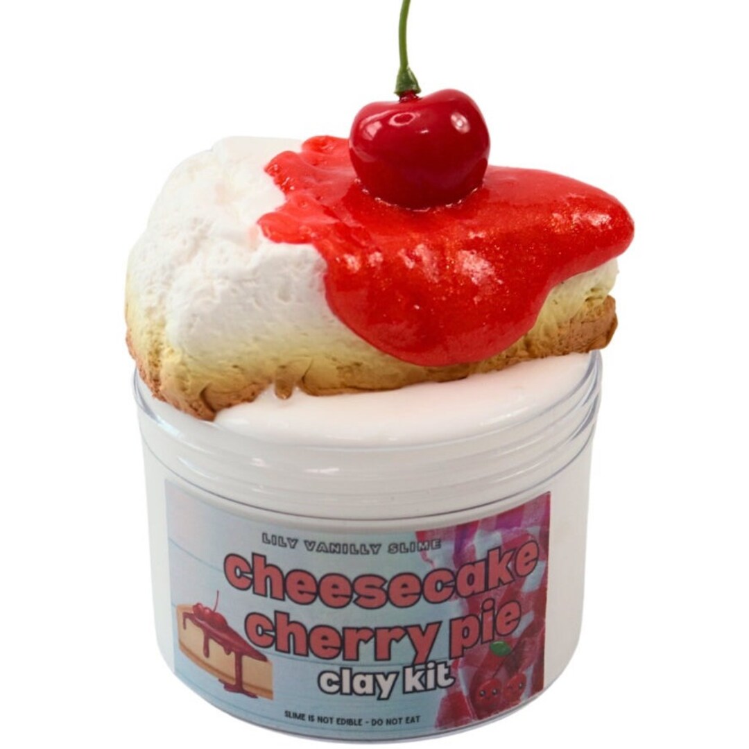 Cheesecake Cherry Pie Clay Kit Slime, Slime Kit, Cherry Gifts, Butter ...