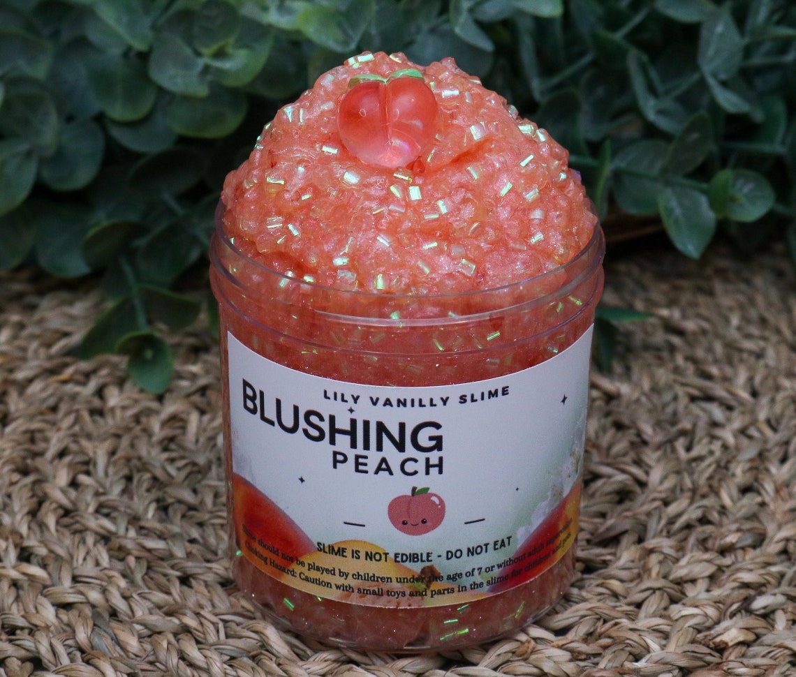 Peach Bingsu Crunchy Slime Peaches Slime Gifts Scented - Etsy