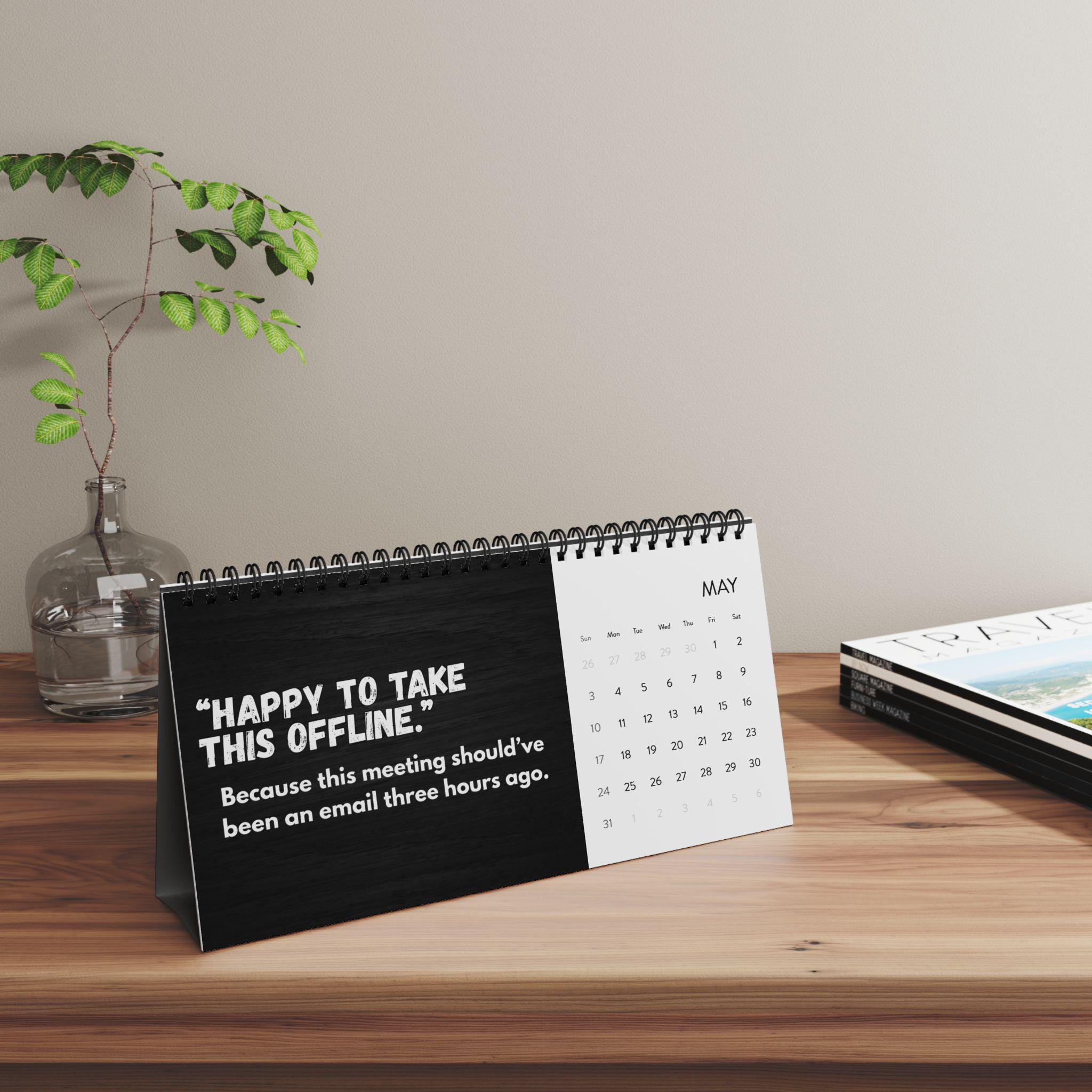 2026 Funny Corporate Desk Calendar, Passive Aggressive Office Quotes ...