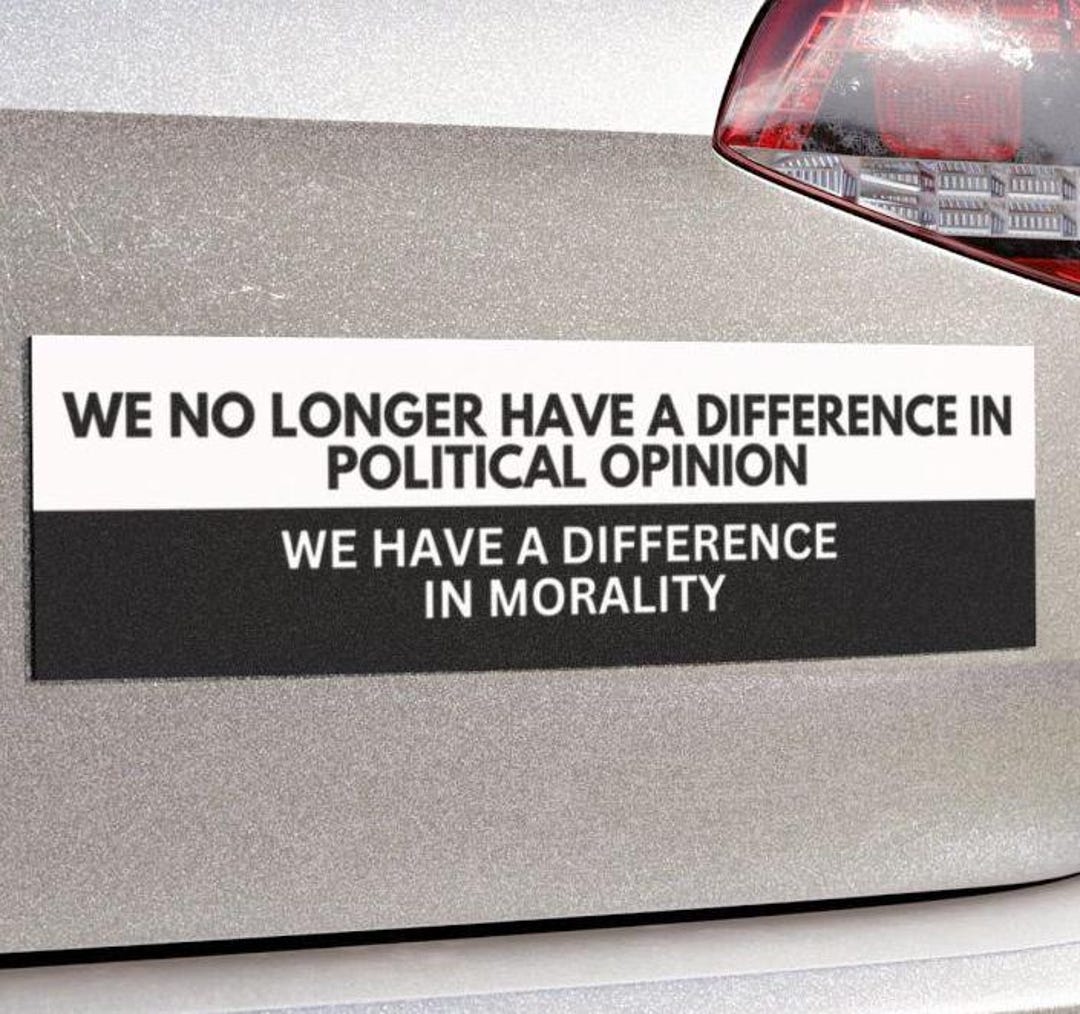 Political Opinion Car Magnet or Bumper Sticker, Human Rights Decal ...