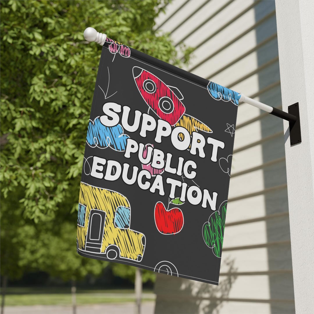 Support Public Education House Flag, Democratic Garden Flag, Anti Trump ...