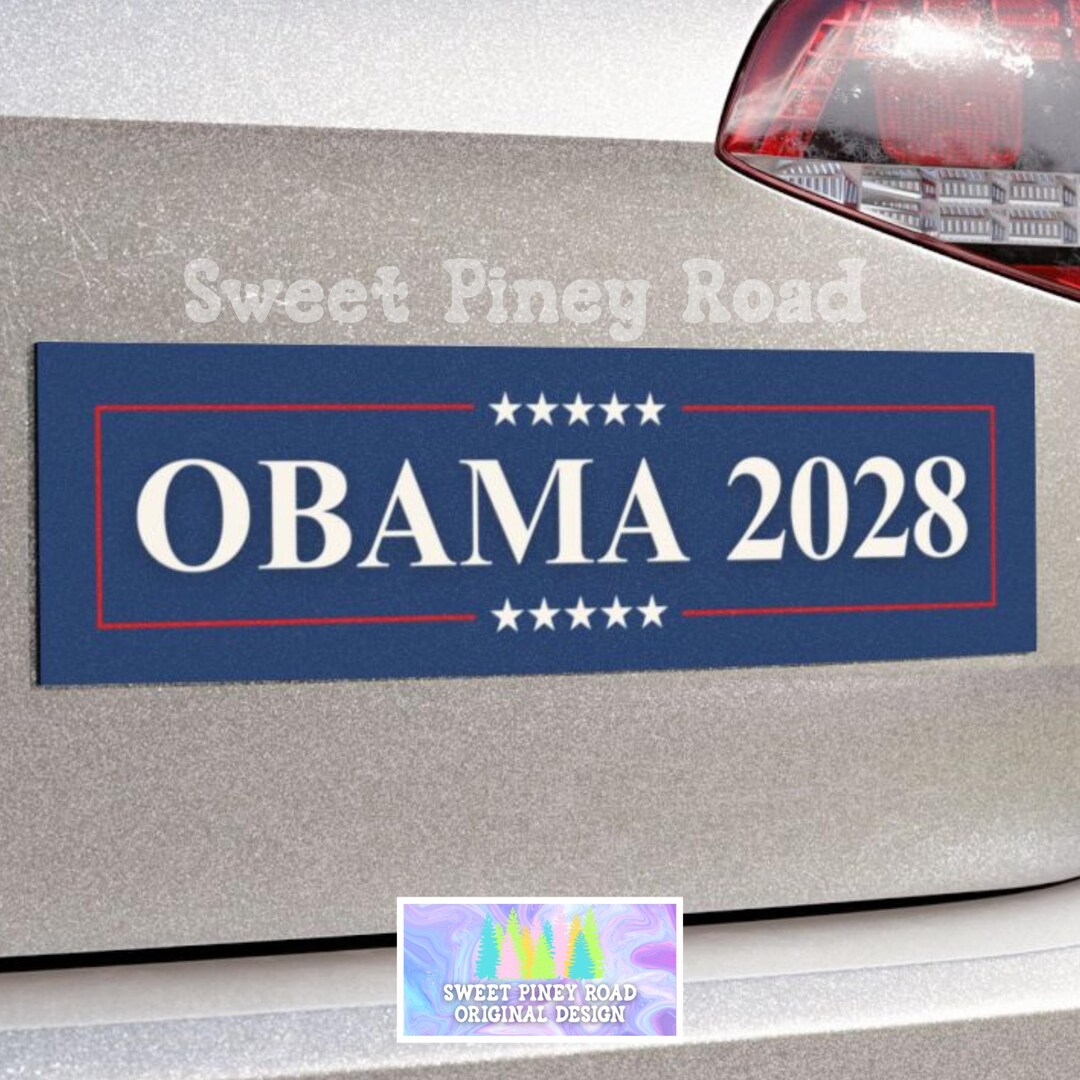 Obama 2028 Car Magnet, Anti Trump Bumper Sticker, Progressive Democrat ...