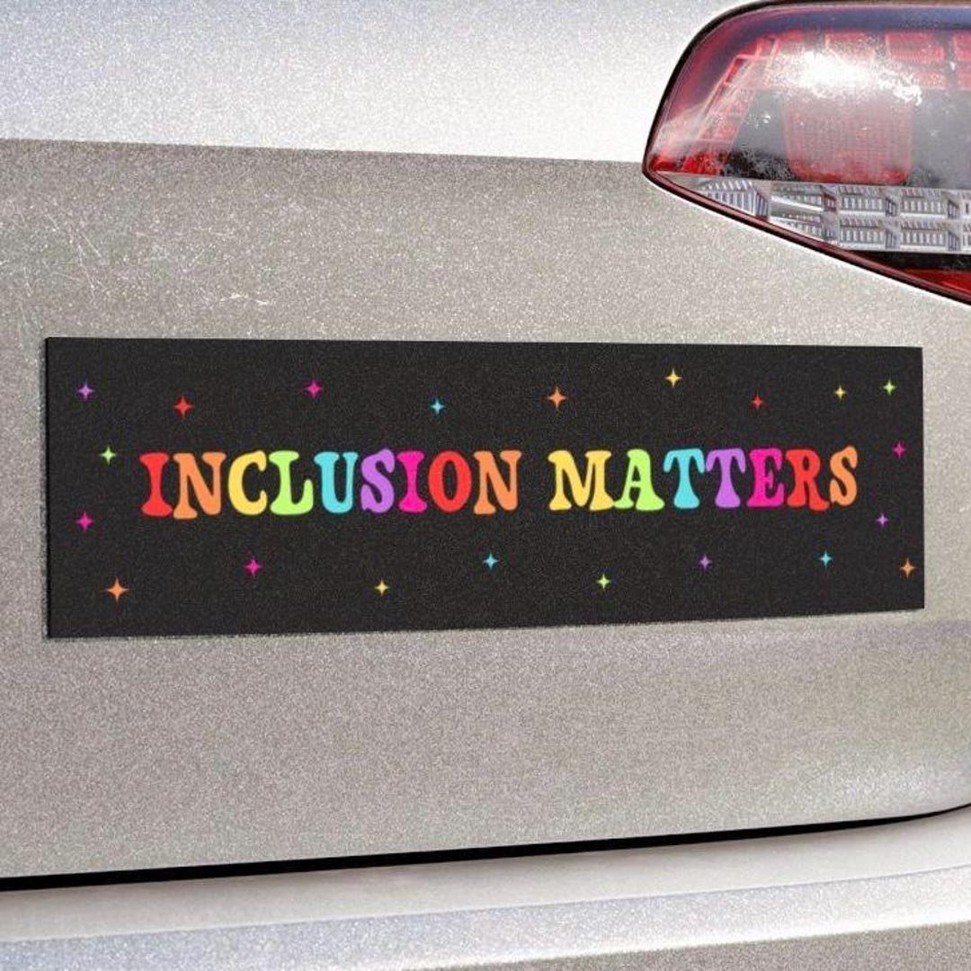 Inclusion Matters Car Magnet or Bumper Sticker, Special Education Decal ...