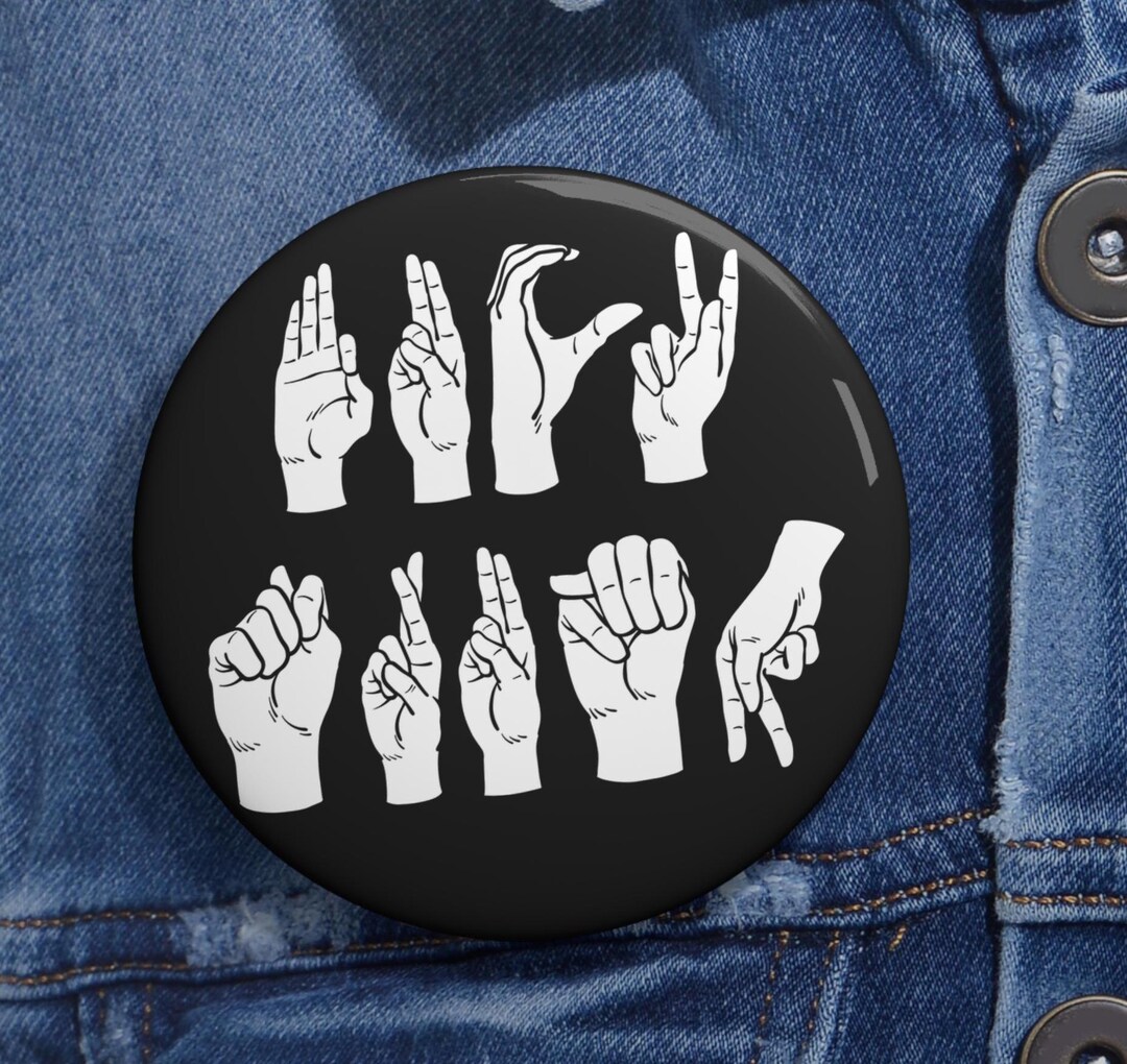 Fuck Trump ASL Button Pin, Subtle Anti-trump Sign Language, Subtle FDT ...