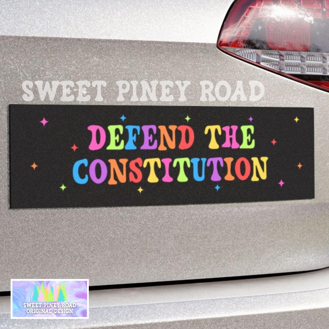 Defend the Constitution Rainbow Car Magnet/bumper Sticker, Pro ...