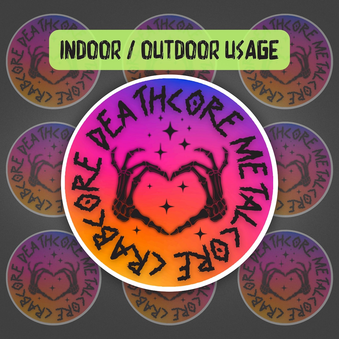 Deathcore Metalcore Crabcore Vinyl Decal, Waterproof Car Sticker ...
