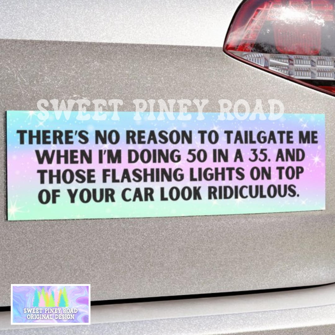 Funny Cop Bumper Sticker, Silly Car Magnet, Speeding Vehicle Decal ...