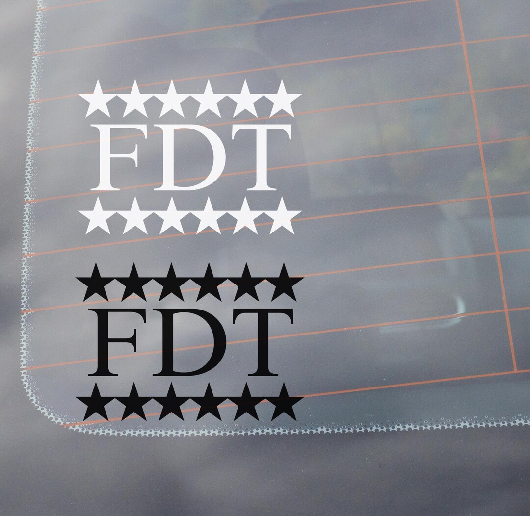 FDT Vinyl Window Decal, Resist Fascism, Anti Trump Anti-maga Car Cling ...