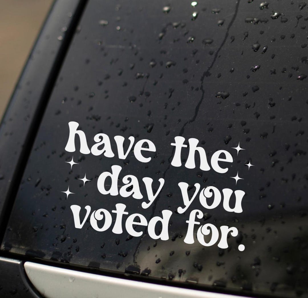 Have the Day You Voted for Window Decal, Political Liberal Bumper ...