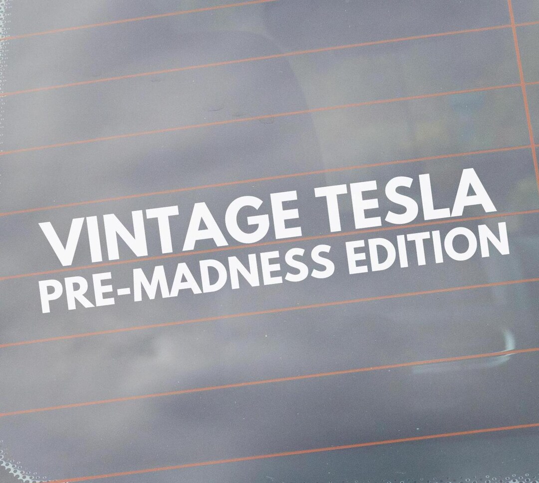 Vintage Tesla Vinyl Window Decal, Anti Elon Musk MAGA, Funny Auto ...