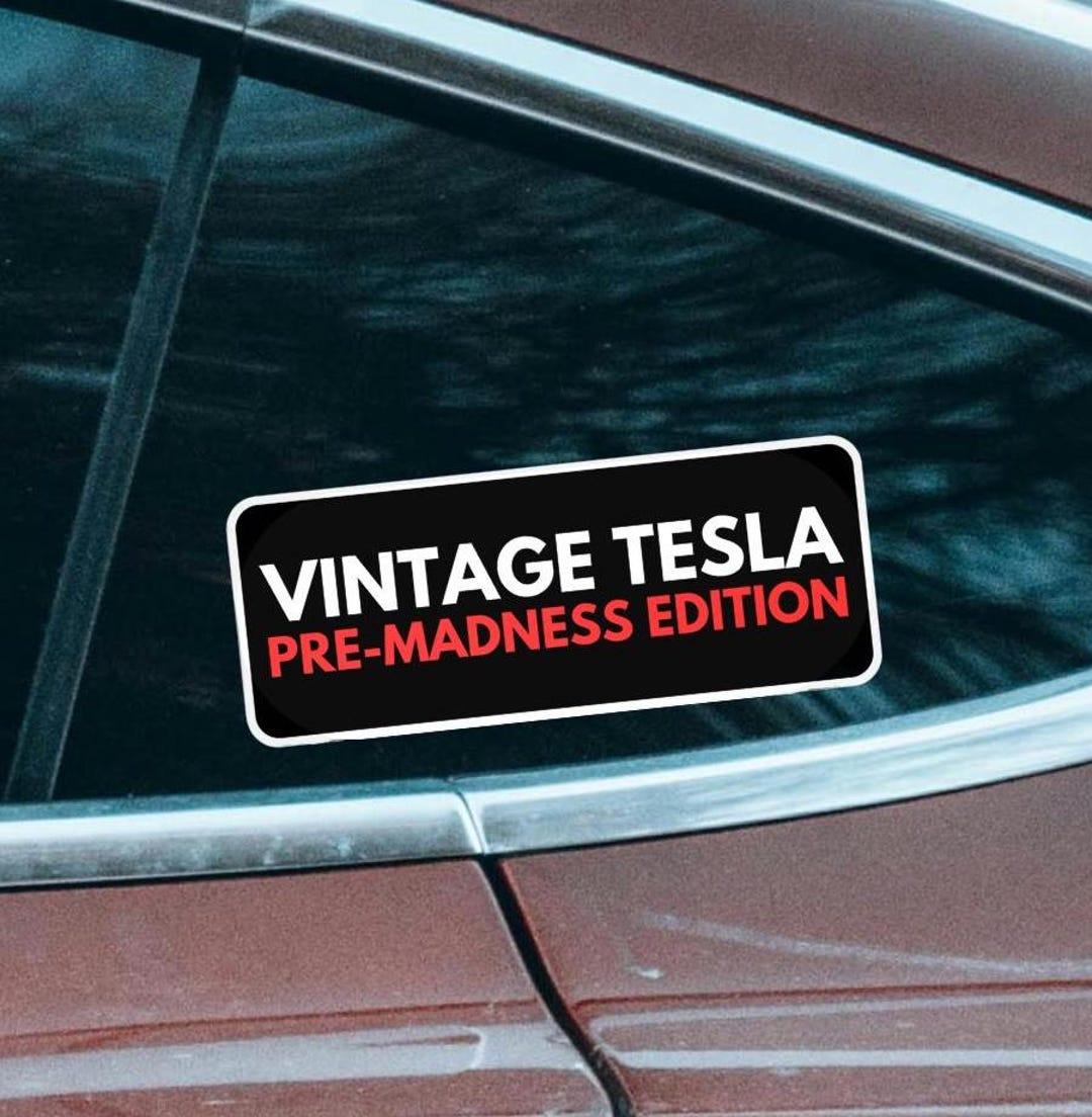 Vintage Tesla Car Window Decal, Anti Elon Musk MAGA, Anti Tesla Club ...