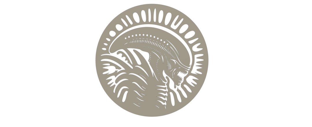 Alien Xenomorph Circle Sign: Movie DXF File - Etsy