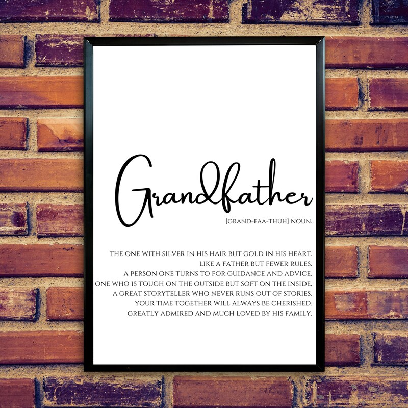 Grandfather Quote - Etsy