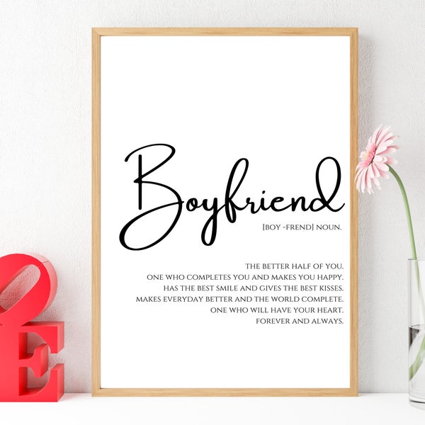 Boyfriend Quote - Etsy