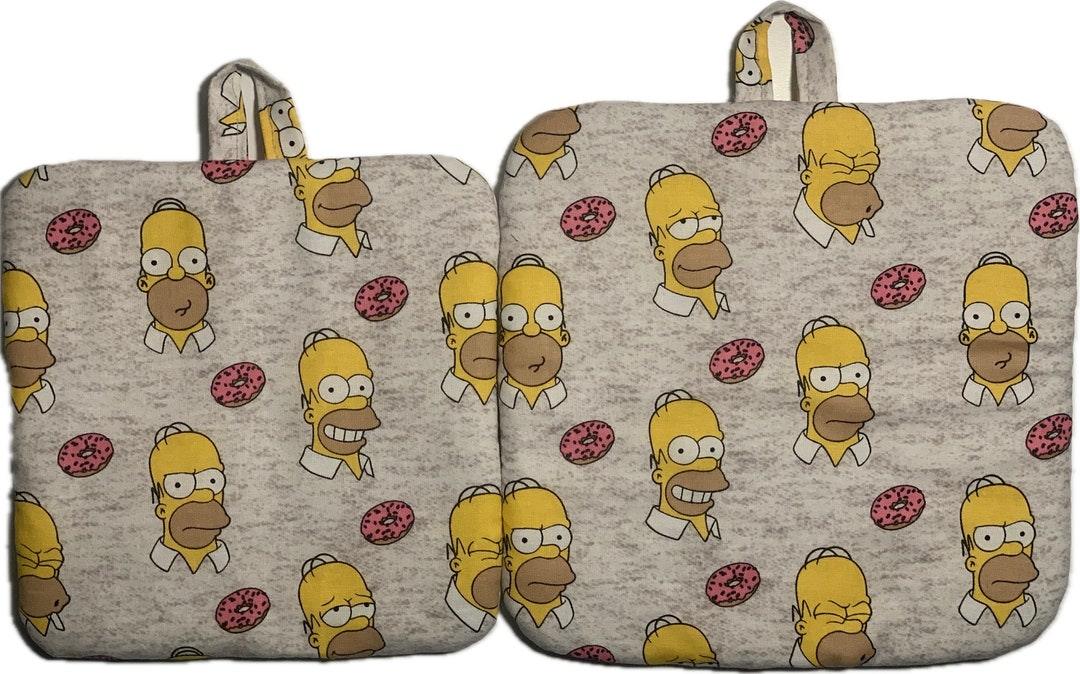 Homer Simpson Pot Holders , Potholders. 8in by 8in Trivet Pot Holder - Etsy
