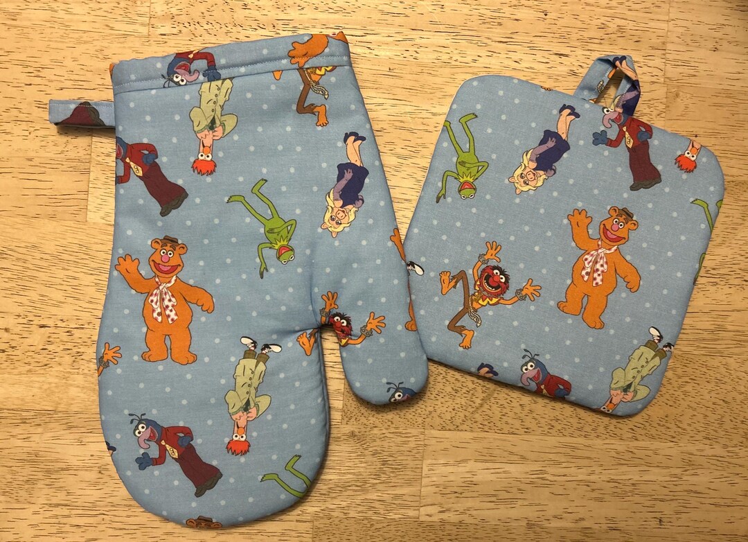 Handmade Muppets Oven Mitt and Pot Holder Set – Kitchen Decor - Etsy