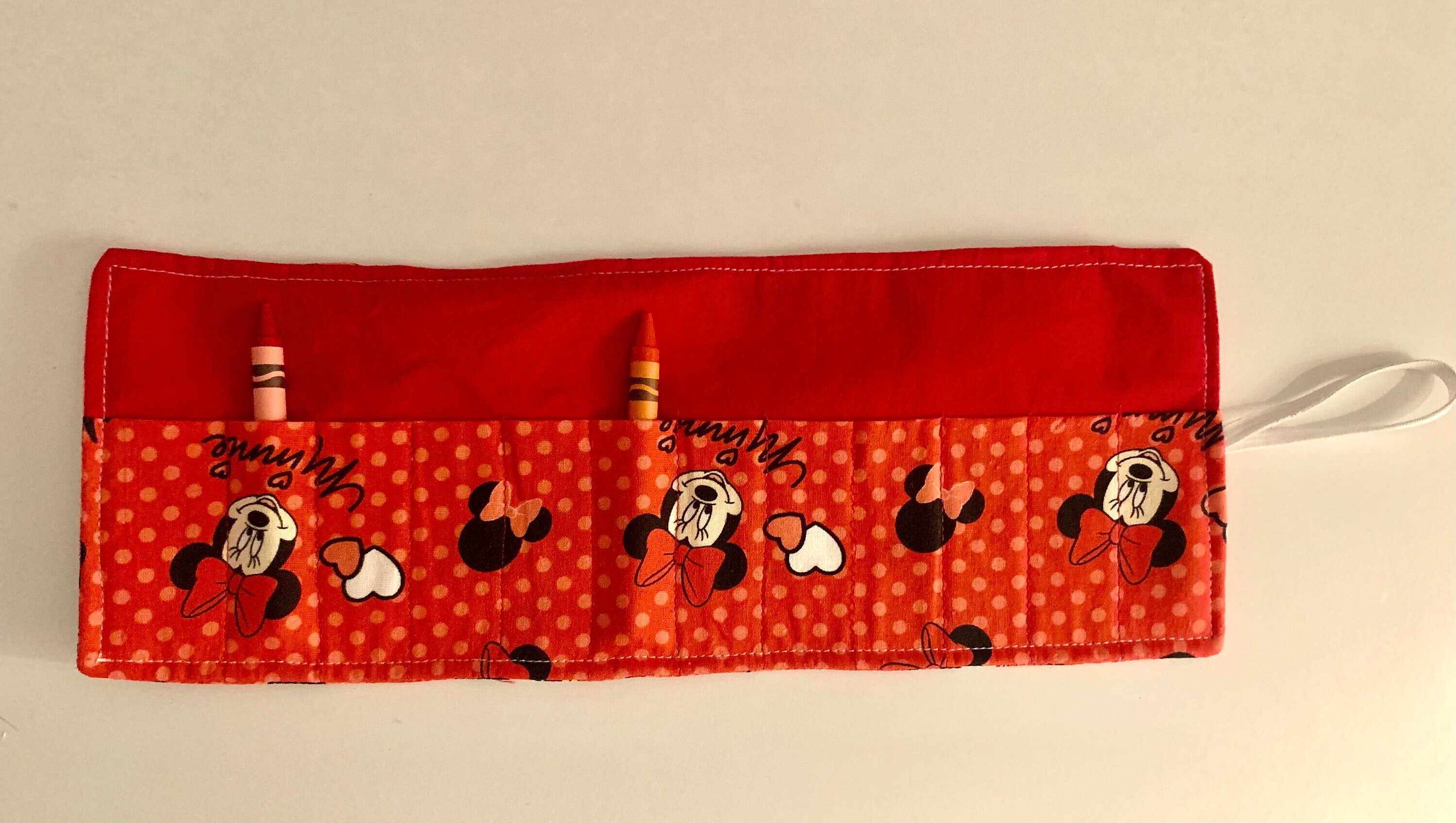 Minnie Mouse Crayon Roll 12 Slots - Etsy