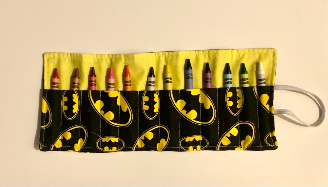 Batman Crayon Roll 12 Slots - Etsy