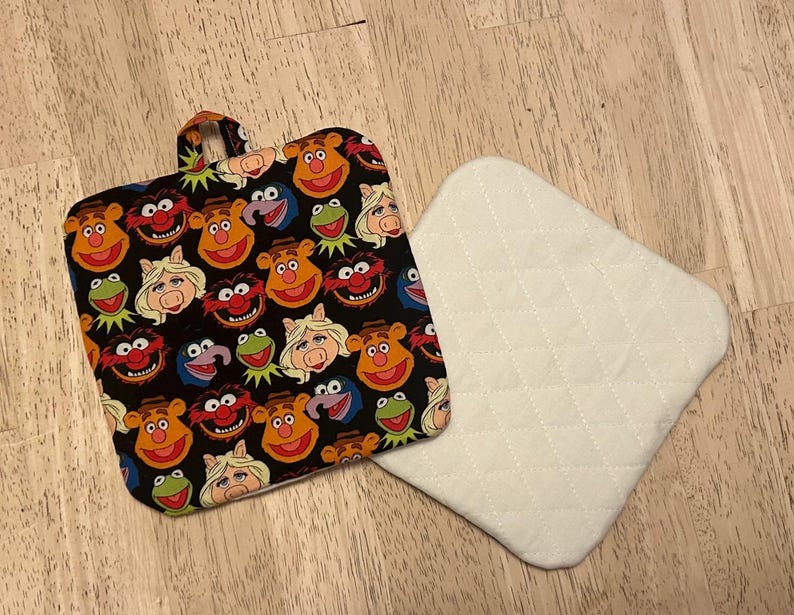 Handmade Muppets Oven Mitt and Pot Holder Set – Kitchen Decor - Etsy