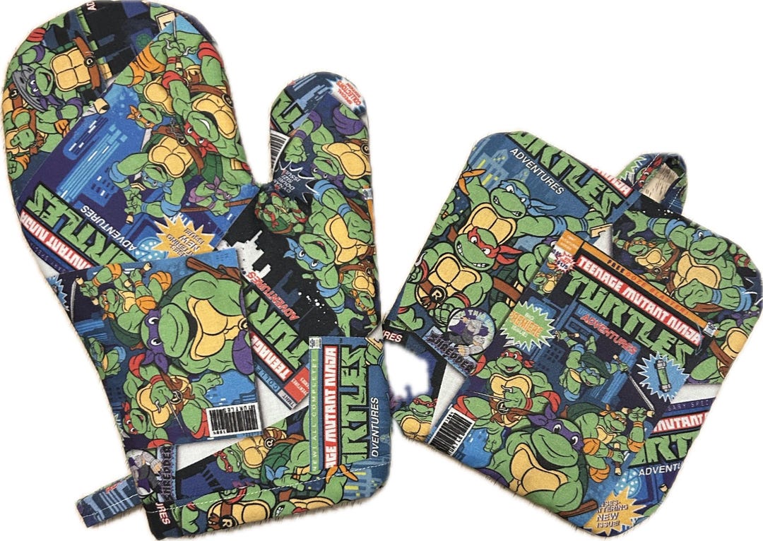 Teenage Mutant Ninja Turtles Oven Mitt and Potholder Set! Raphael ...