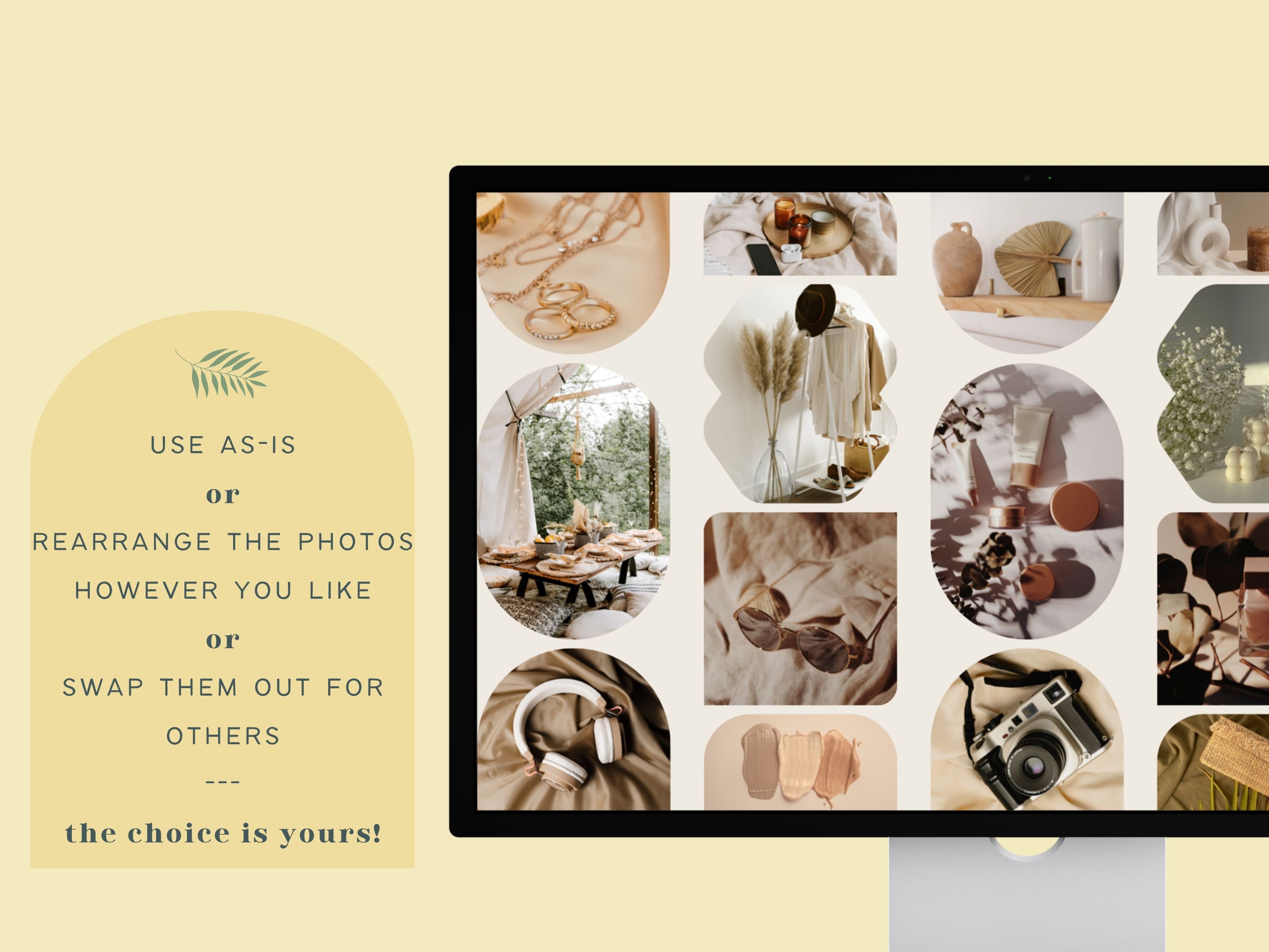 Vision Board Desktop Wallpaper | Customizable, Canva Template | Desktop ...