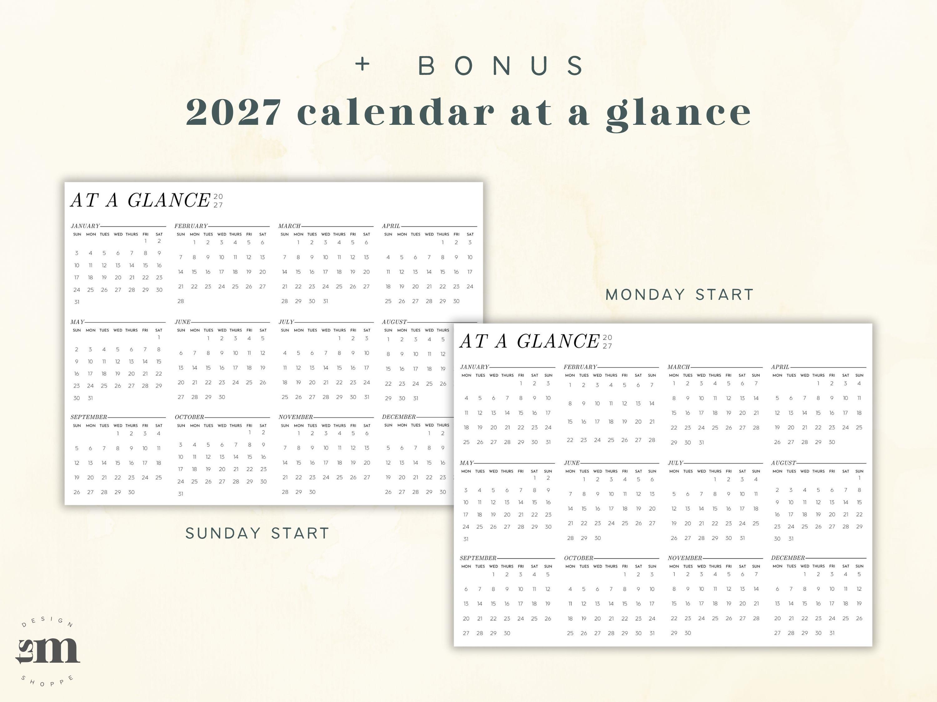 2026 Calendar Printable | Monthly Calendar Pages | Letter Size ...