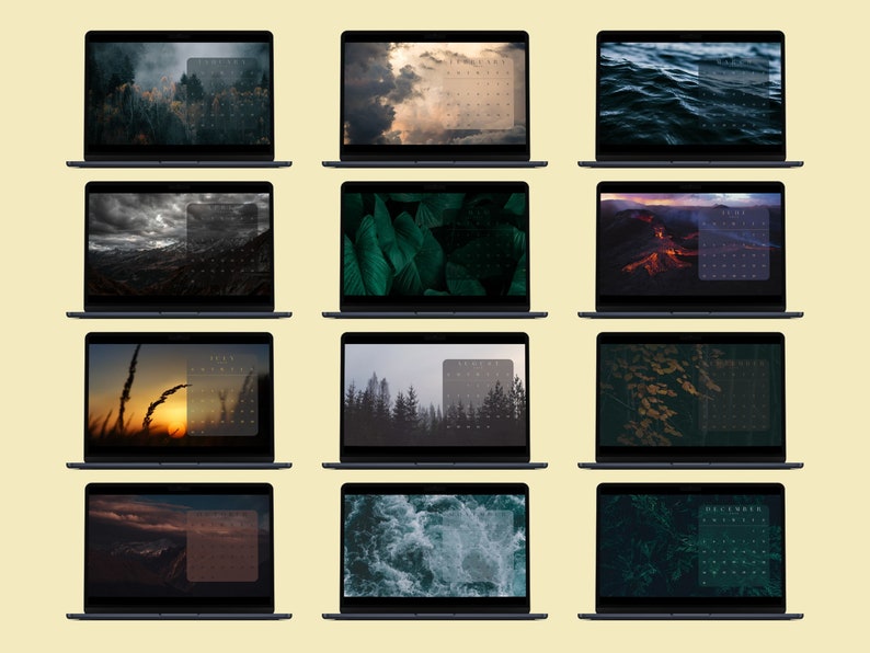 2023 Monthly Calendar Desktop Wallpaper Desktop Background Desktop ...