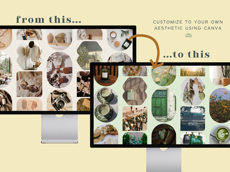 Vision Board Desktop Wallpaper | Customizable, Canva Template | Desktop ...