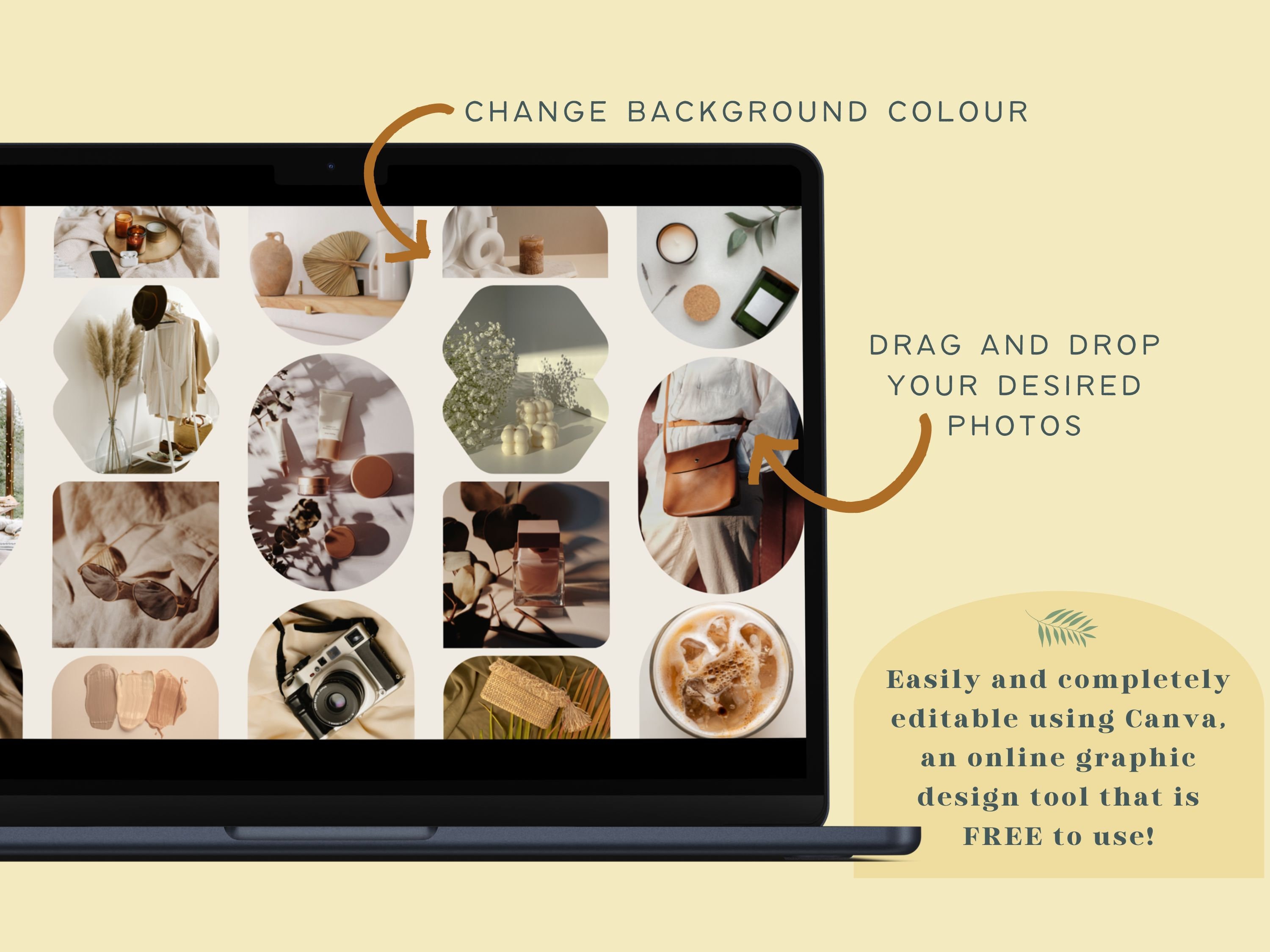 Vision Board Desktop Wallpaper | Customizable, Canva Template | Desktop ...