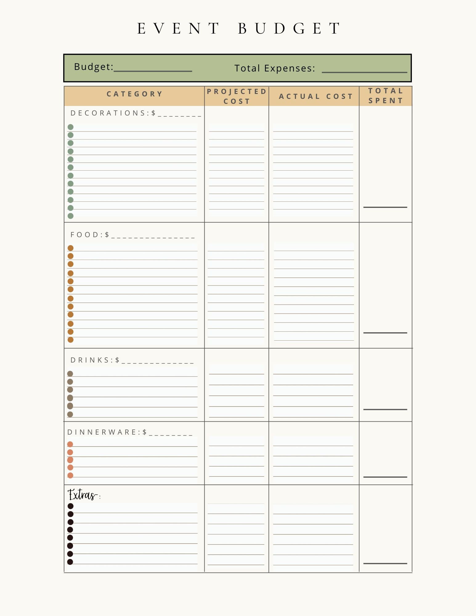 Event Planning Packet Printable - Etsy