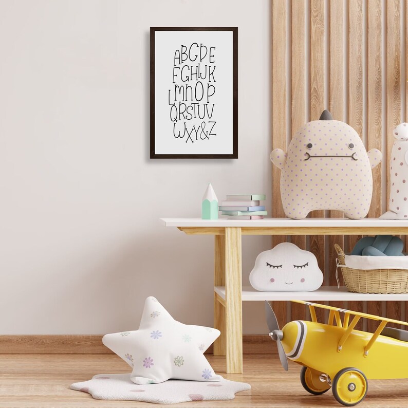 Playful Alphabet Poster Digital Download for Kids' Learning Spaces - Etsy