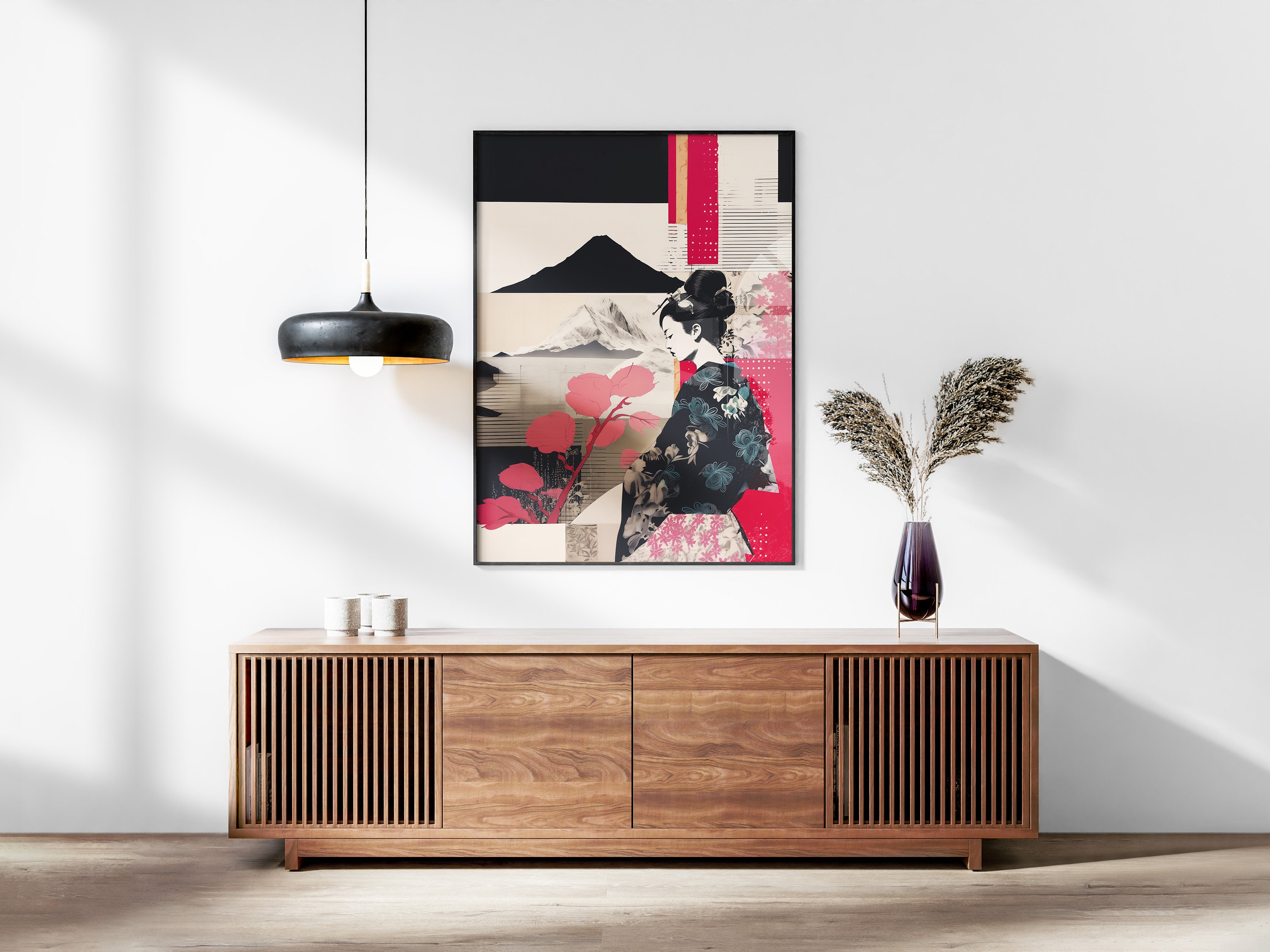 Japanese Koi Fish Mount Fuji Collage Printable Set of 3 - Etsy