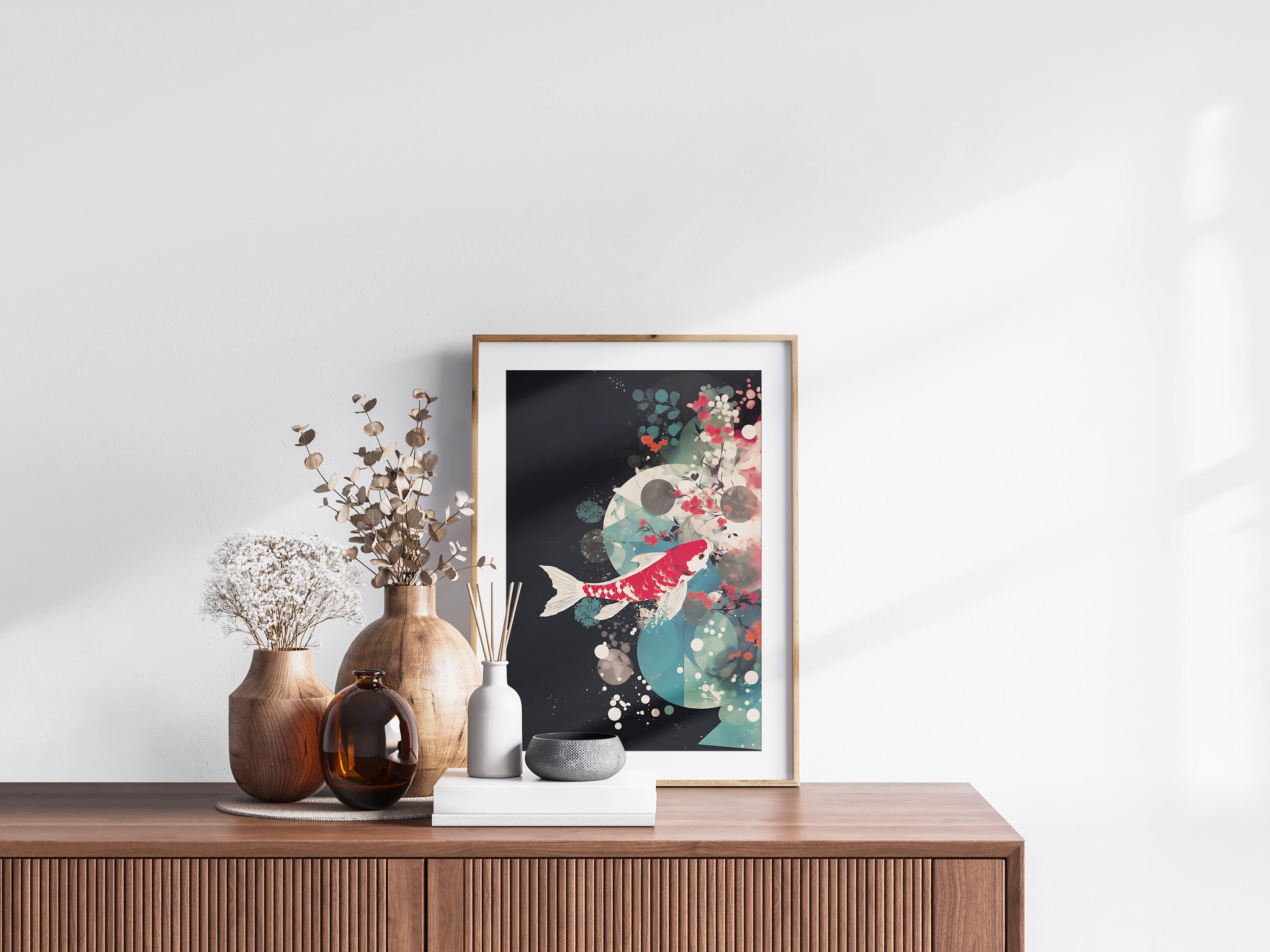 Japanese Koi Fish Mount Fuji Collage Printable Set of 3 - Etsy