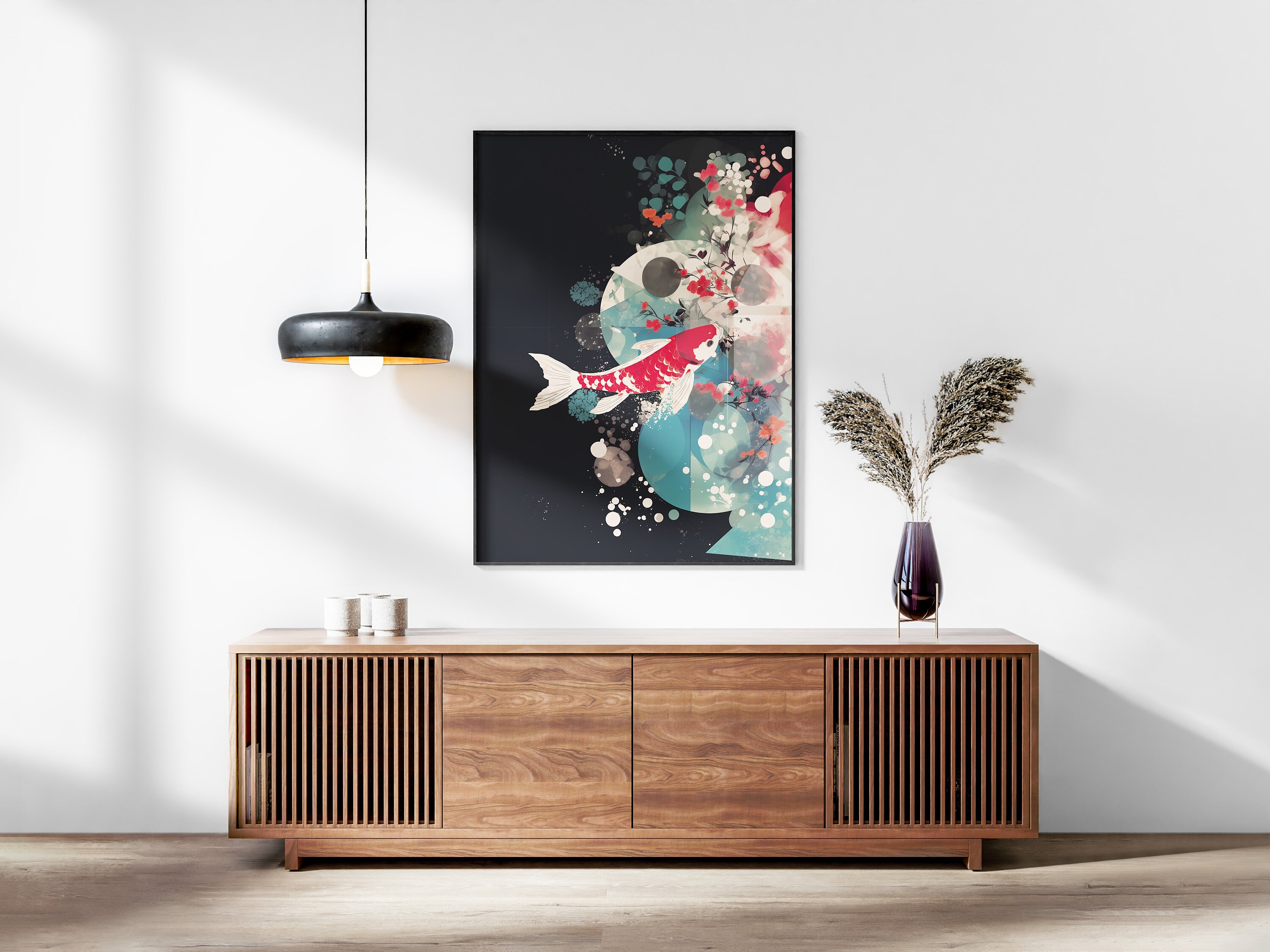 Japanese Koi Fish Mount Fuji Collage Printable Set of 3 - Etsy