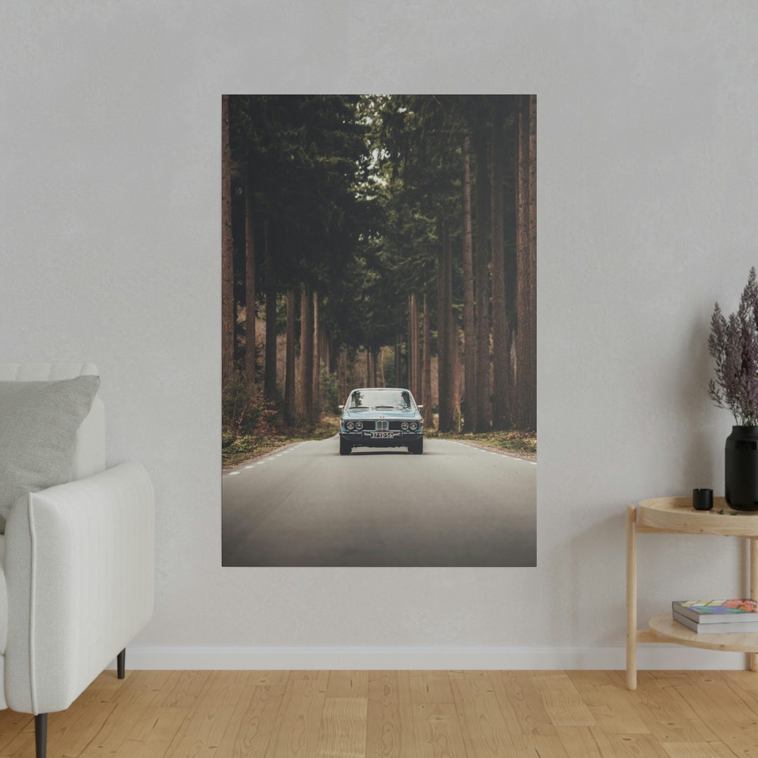Blue BMW E30 325i Canvas Wall Art - Automotive Poster Print, Garage ...