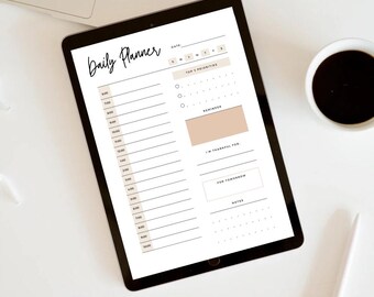 Simple Daily Planner, Printable Sheet, Digital Download - Etsy