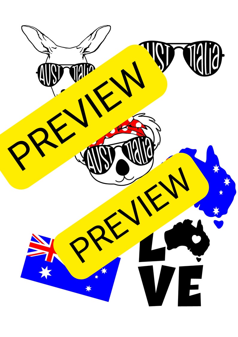 Australian Theme SVG Files for Printing and Creating Digital Downloads ...