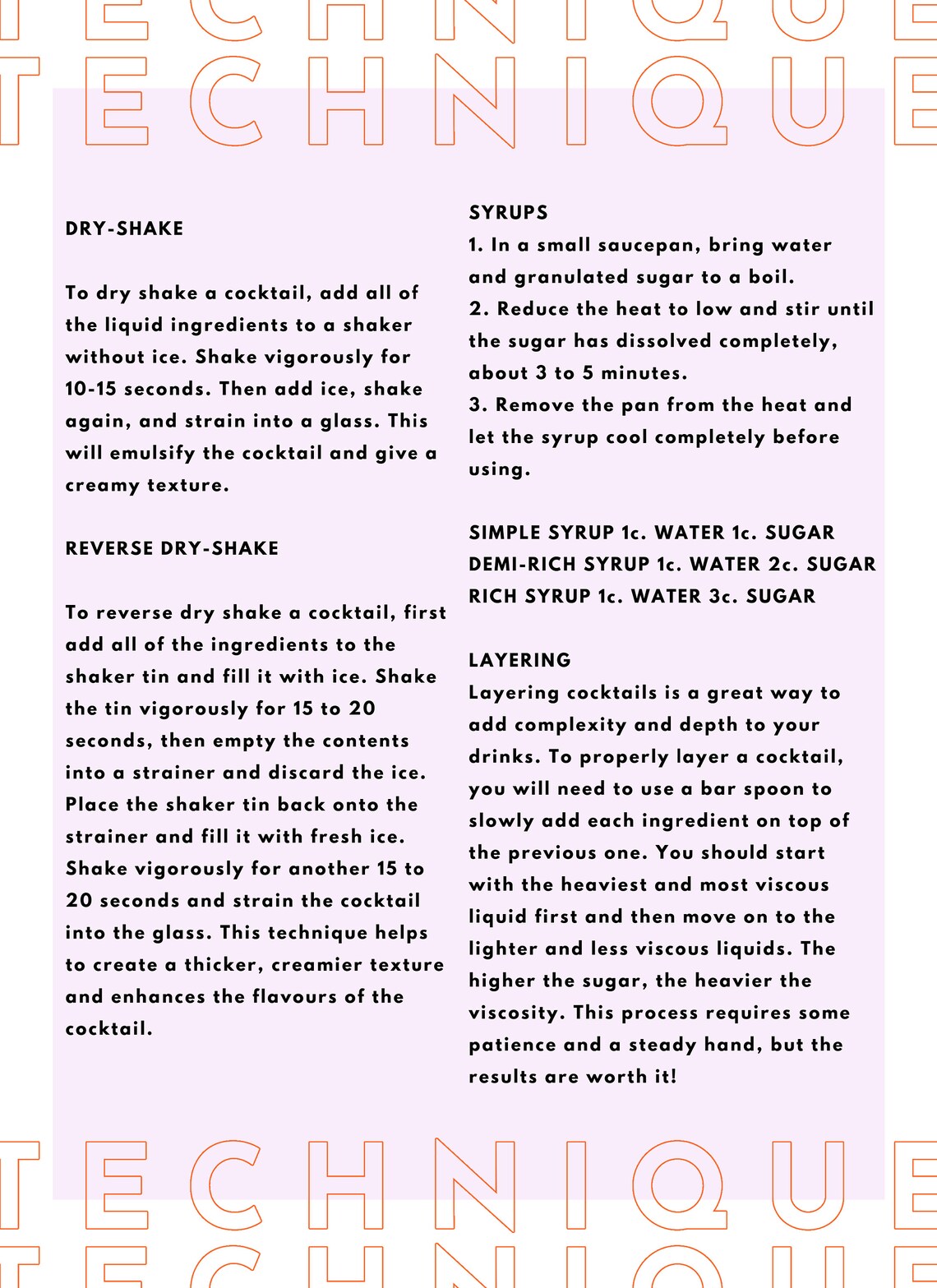 Printable Guide and Organizer for Bartenders Mobile Bartenders With ...